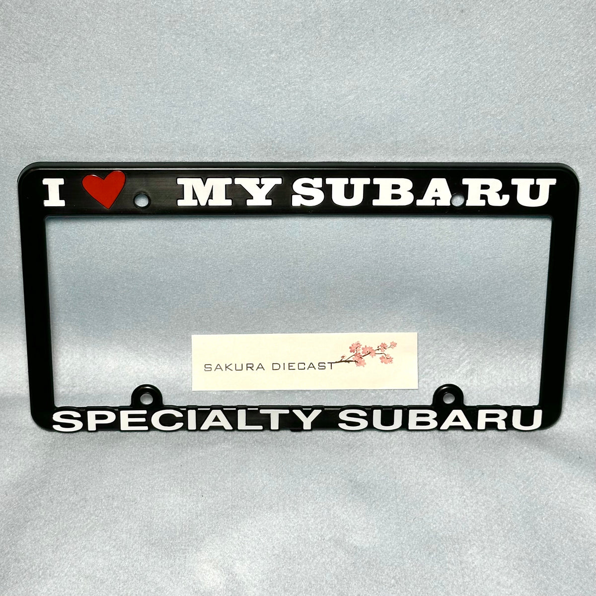 I Love My Subaru Specialty License Plate Frame – Sakura Diecast