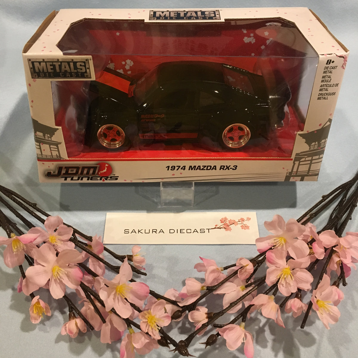 1/24 Jada JDM Tuners Mazda RX-3 (black) – Sakura Diecast