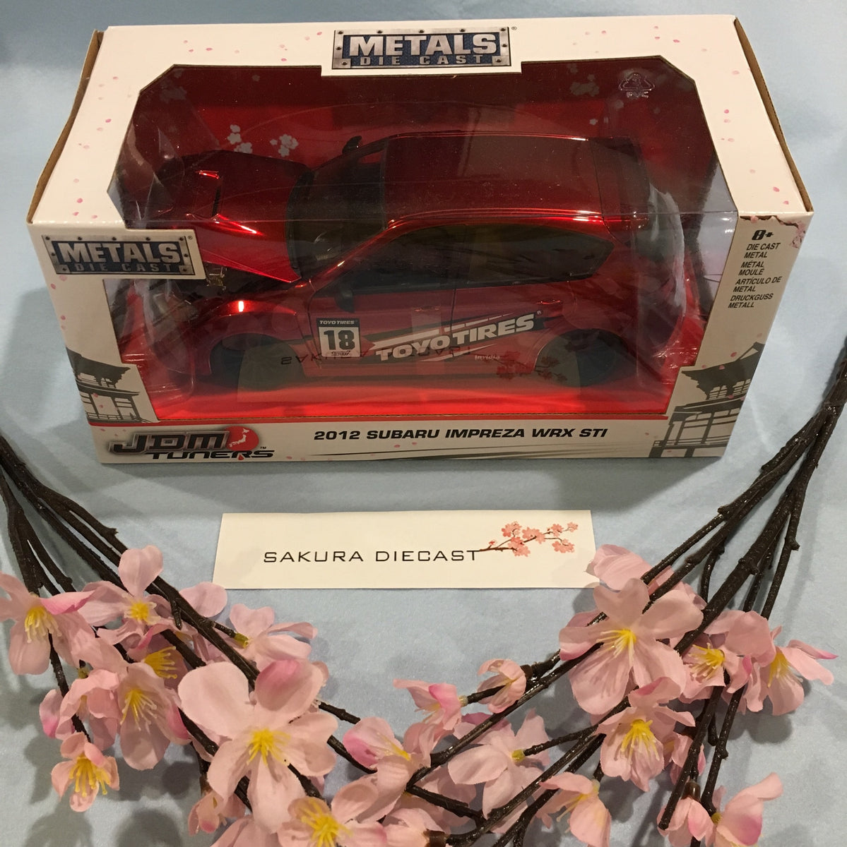 1/24 Jada JDM Tuners 2012 Subaru Impreza WRX STI (red) – Sakura Diecast
