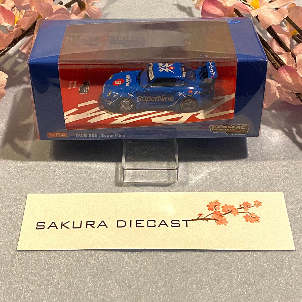 1/64 Tarmac Works Porsche 993 RWB Super Nine – Sakura Diecast